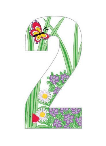 Butterfly Design 17cm Wheelie Bin Number - Pack of 3
