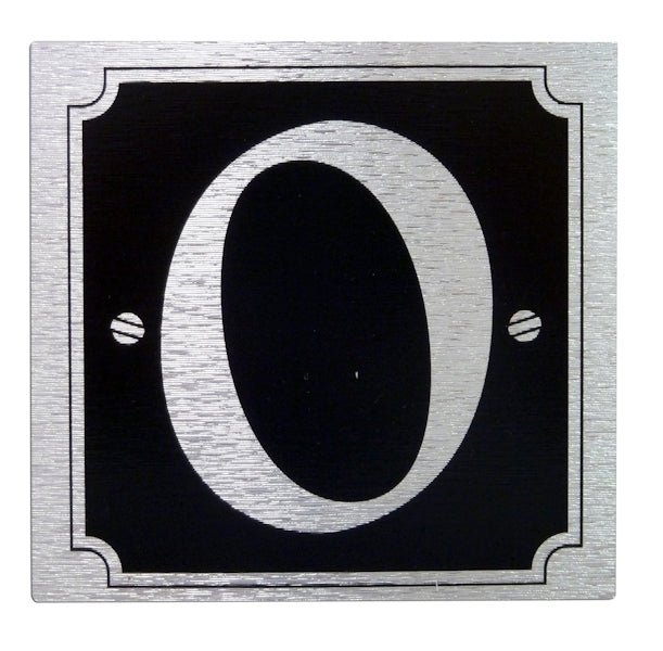 House or Gate Metallic Finish Self Adhesive Sticky Numbers Black / Sil