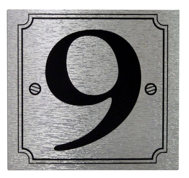 House or Gate Metallic Finish Self Adhesive Sticky Numbers Silver / Bl