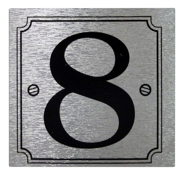 House or Gate Metallic Finish Self Adhesive Sticky Numbers Silver / Bl